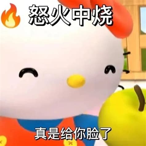 《怒火中烧》hello Kitty表情包，配文 真是给你脸了”超有气势 达咩，拒绝 奇怪的表情增加了表情包图片动图 求表情网斗图从此不求人
