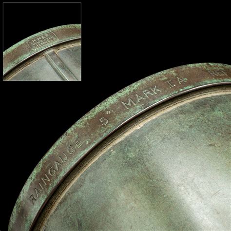 Antique Pluviometer Set English Copper Meteorological Rain Gauge