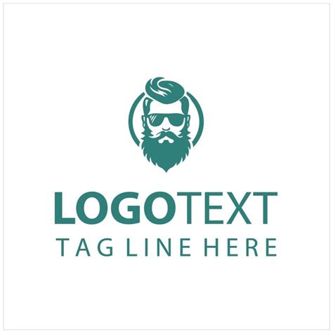 Beard Guy Logo Premium Ai Generated Vector