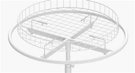 Clothing Circular Rack Wire Top Black And White 3d Model Turbosquid
