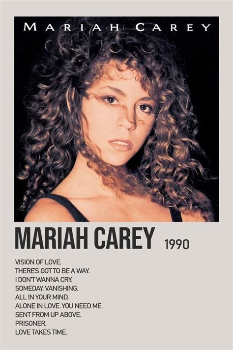 Mariah Carey By Mariah Carey │ Album Poster Mariah Carey Songs