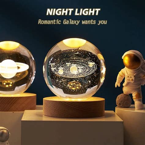3d Galaxy Crystal Ball Night Light At ₹ 100piece Crystal Ball Lamp