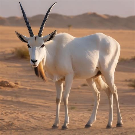 Premium Photo Arabian Oryx Or White Oryx Oryx Leucoryx Mediumsized Antelope With Long Straight