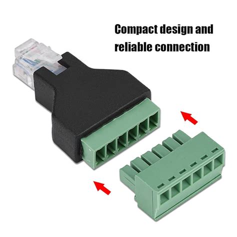F Connector Male Video Splitter Cables Rj12 6p6c Male To 6 Pin Screw