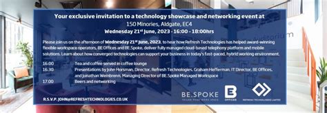 Refresh Technologies On Linkedin Only 4 Weeks To Go Until Be Offices