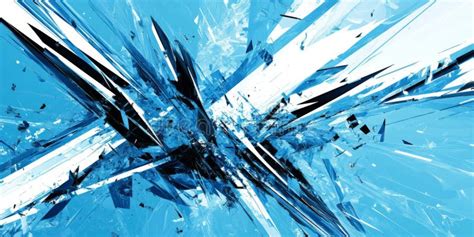 A Striking Abstract Blue Background Featuring Dynamic Jagged Lines And