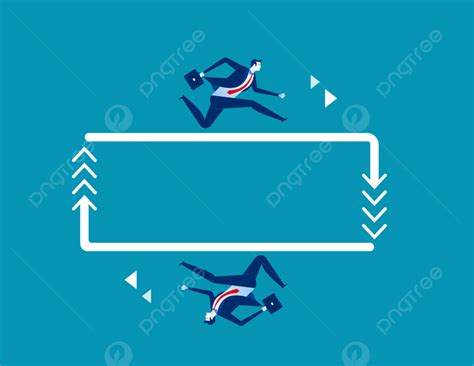 Businessman Running Vector Art Png Businessman Running On The Arrow