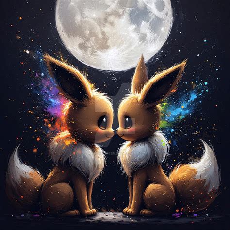 Eevees In Love By Bramblekitten On Deviantart