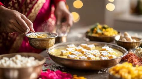 Traditional Sweet Delicacies Premium Ai Generated Image