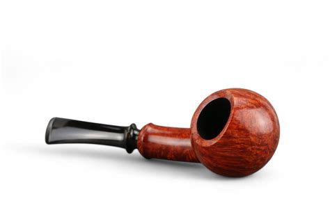 Gh Zhang Pipe Smooth Apple Bent Ping Zhan Design Tabaccheria Lento Fumo