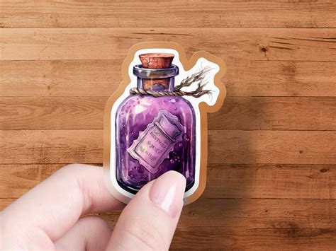 Vintage Potion Bottle Sticker Watercolor Magical Elixir Decal Fantasy Laptop Accessory Unique