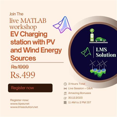 Lms Solution On Linkedin Matlabworkshop Evcharging Renewableenergy Electricmobility