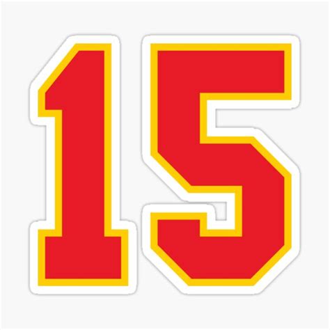 15 Jersey Number Fifteen Red Sticker For Sale By Elhefe Redbubble