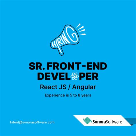 Frontenddeveloper Reactjs Angular Techjobs Punejobs Sonora