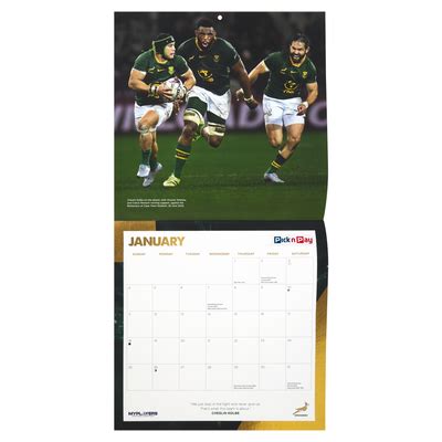 Springbok The Official Calender 2026 Pnp