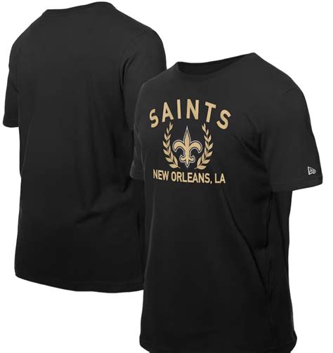 New Orleans Saints Mens T Shirt 2025 Draft Black And Gold Sports Shop