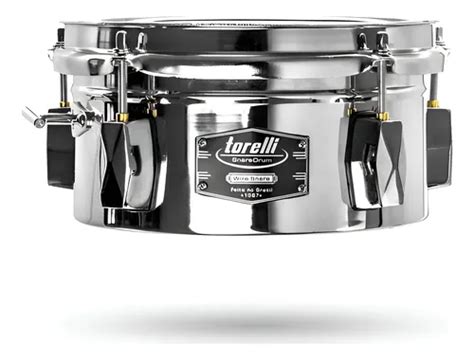 Timbalito Em Aco Cromado 8 X 4 Wire Snare Torelli Cromado Parcelamento Sem Juros