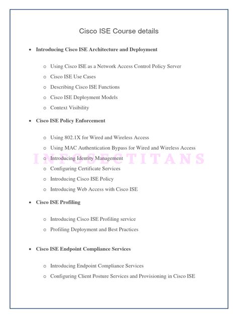 cisco ise syllabus pdf
