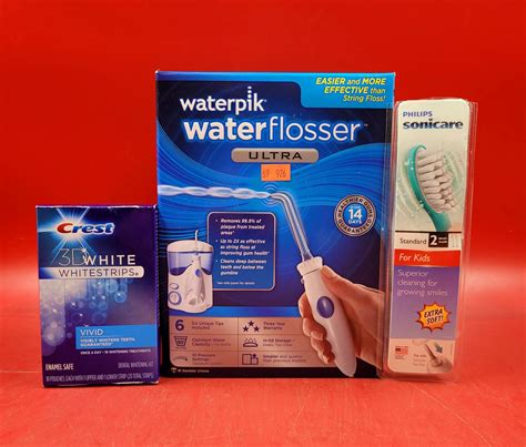 Crest 3d White Strips Waterpik Flosser And Tooth Brush Heads