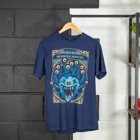 Dungeons And Dragons Monsters Manual Navy Blue Unisex 2d T Shirt
