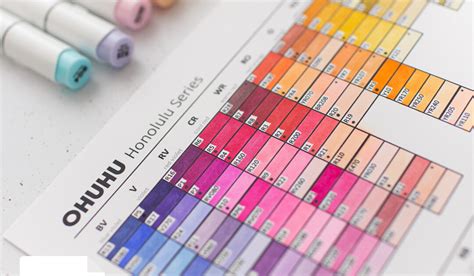 Ohuhu Markers 320 Color Chart Printable