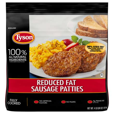 Tyson Sausage Patties Reduced Fat 4 Lb Delivery Or Pickup Near Me