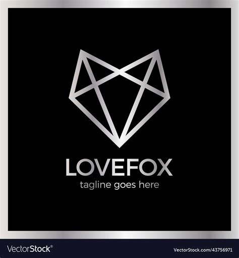 Love Fox Logo Royalty Free Vector Image Vectorstock