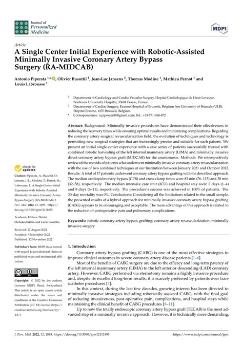 Pdf A Single Center Initial Experience With Robotic Assisted