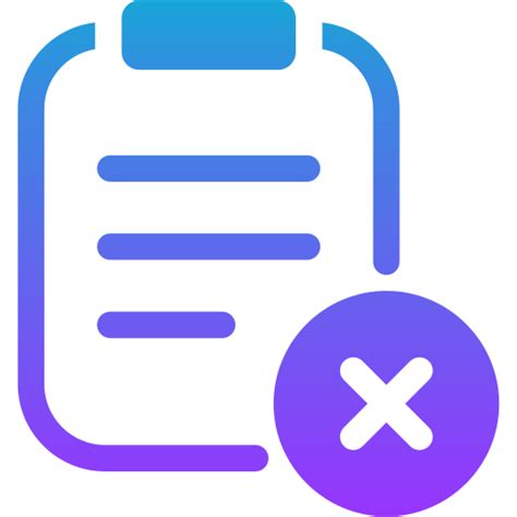 Remove Document Generic Gradient Fill Icon