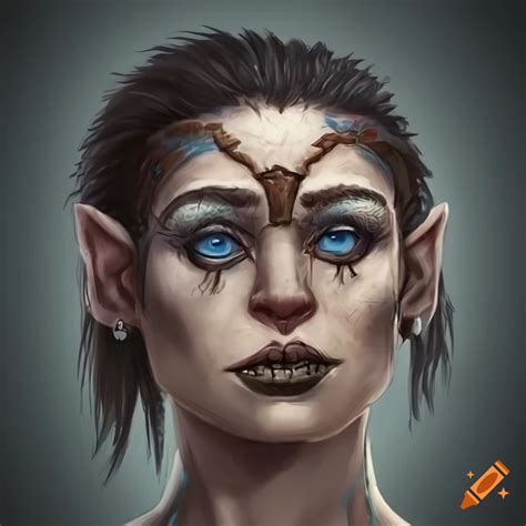 Female Dnd Goliath Character With Tribal Face Tattoo On Craiyon