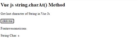 Vue Js Get Character At A Particular Index In A String Charat