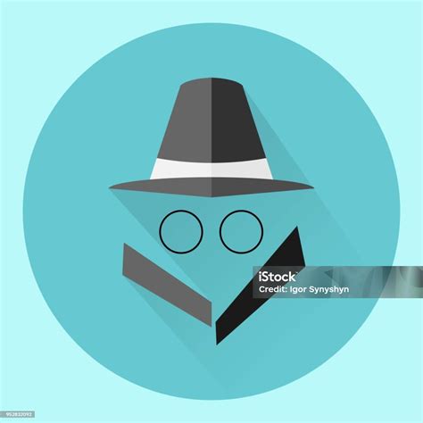 Ilustración De Hombre Con Traje Icono De Espía Aislado Sobre Fondo Pictograma Plano Moderno