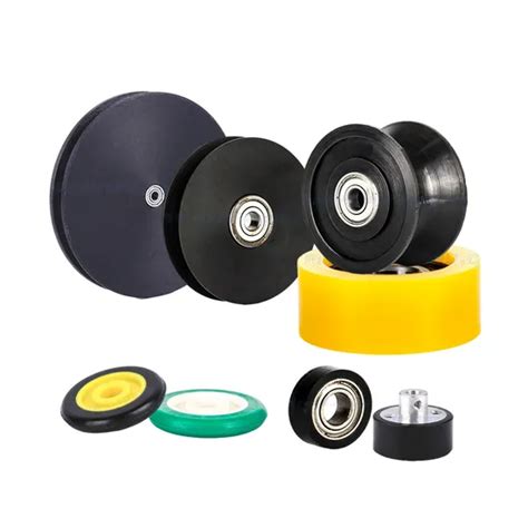 Customized Size Small Nylon Plastic Wheels V Groove Belt Pulleys With Bearing Plastic Pulley