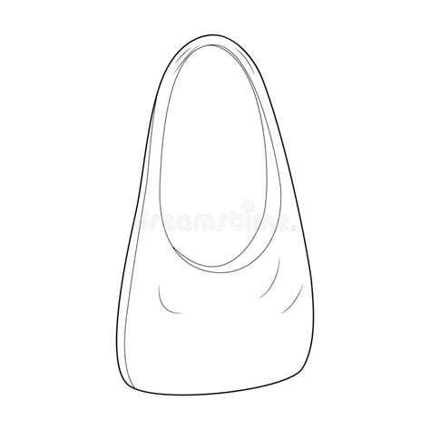 Hobo Cross Body Bag Fashion Accessory Technical Illustration Stock