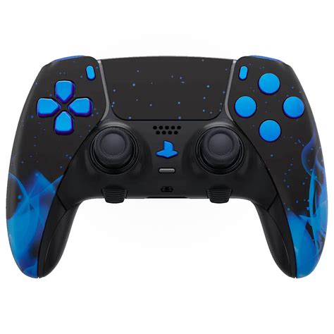 Moddedzone Blue Fire Ps5 Dualsense Edge Custom Modded Wireless