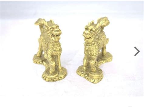 麒麟 きりん 銅製置物 ペア 八卦乗り 中 By メルカリ
