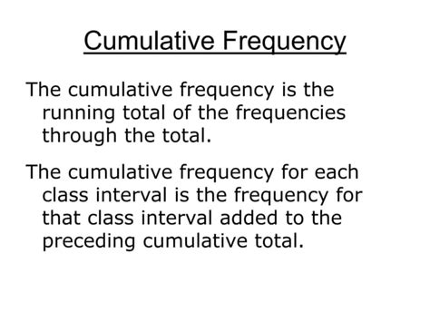 Cumulative Frequency Polygon Or Ogive Ppt
