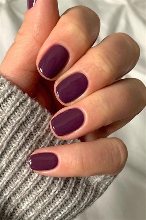 Winter Wonderland Dark Plum Nail Art For The Season ️ Violet Nails