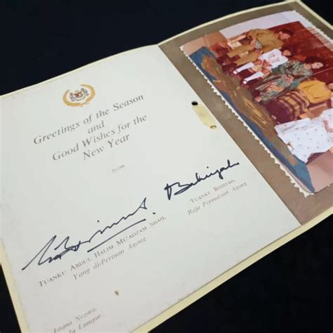Rare Royal Sultan Malaisie Abdul Halim Signé Royalty Photo Document Autographe Eur 341 21