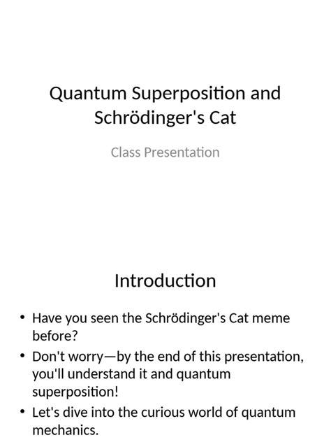 Quantum Superposition Presentation Pdf