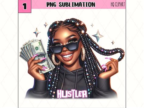 Hustler Black Girl Clipart Money Png Boss Lady Aesthetic Melanin