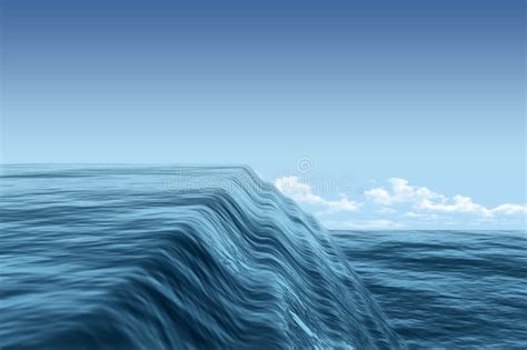 Surreal Curve Of The Sea Plane Stock Illustration Illustration Of Bending Space 276435086