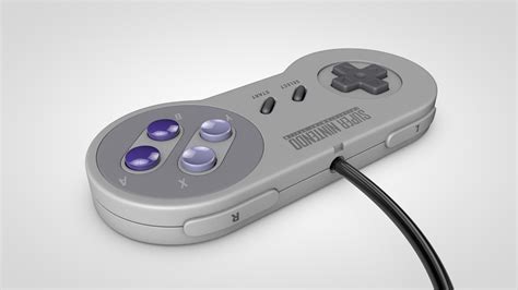 3d Super Nes Controller Turbosquid 1279980