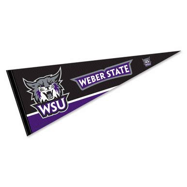 Weber State Wildcats Wordmark Logo Pennant State Street Products