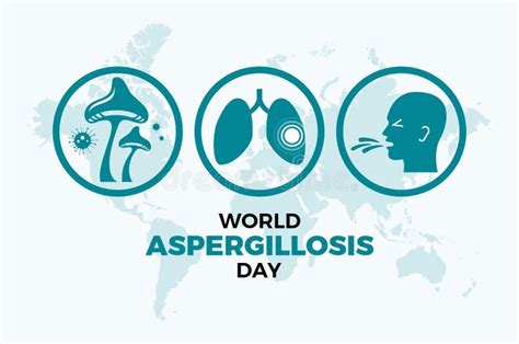 World Aspergillosis Day Poster Vector Illustration Stock Vector