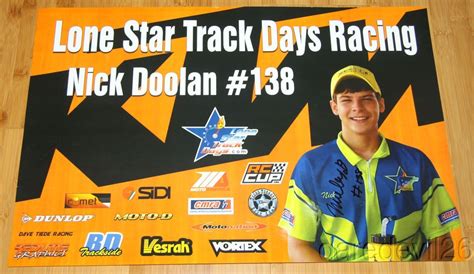 2015 Nick Doolan Signed Ktm Rc 390 Cup Motoamerica Poster Ebay Uk