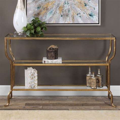 Uttermost Deline Console Table Gold Console Table Glass Console Table Furniture