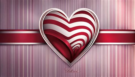 Heart And Stripes Pattern Premium Ai Generated Image