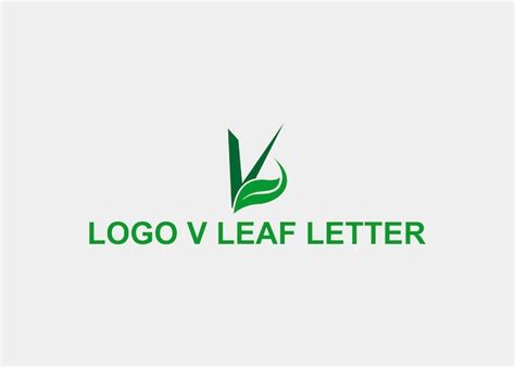 Premium Vector Logo V Leaf Letter Company Name