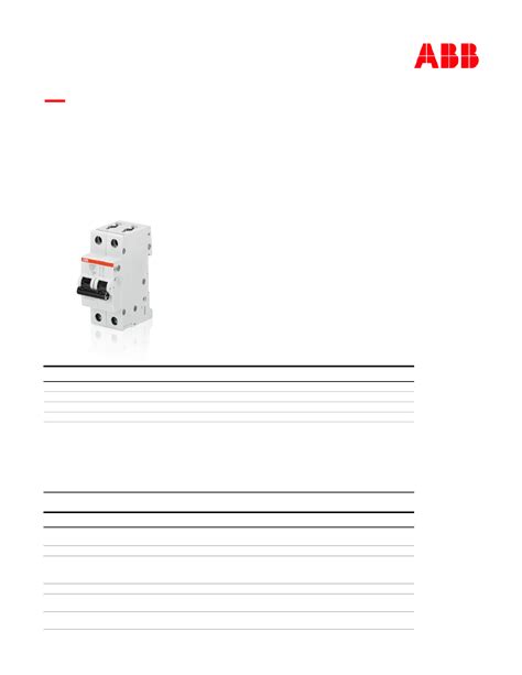 Abb S202m C10 Technical Data